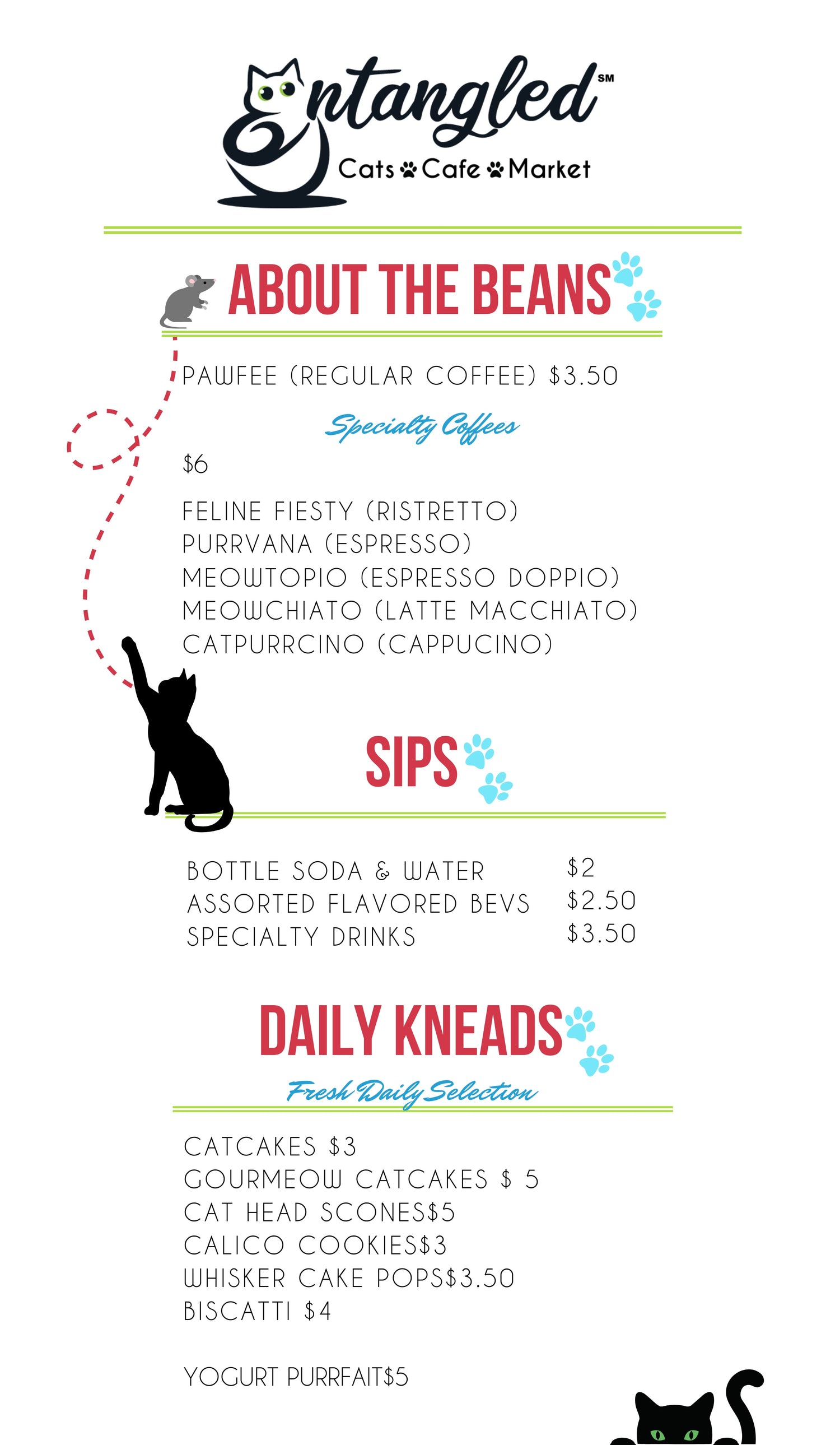 Menu – Entangled Cat Cafe